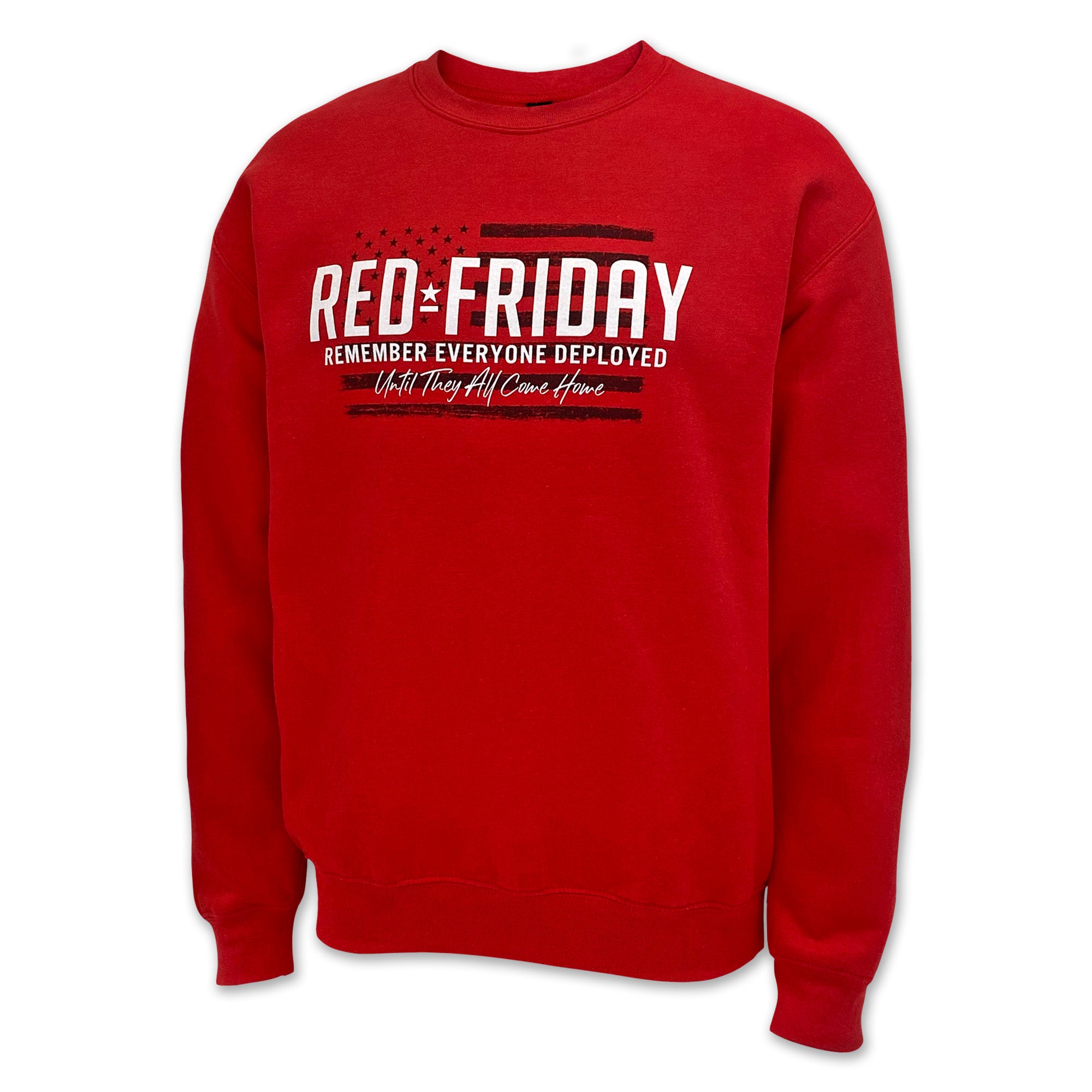 Red Friday Remember Everyone Deployed Crewneck (Red) – Army Gear
